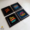 4 Inspiration Quote Frames, Wall Art Hangings Glass Frames - Gift City ...