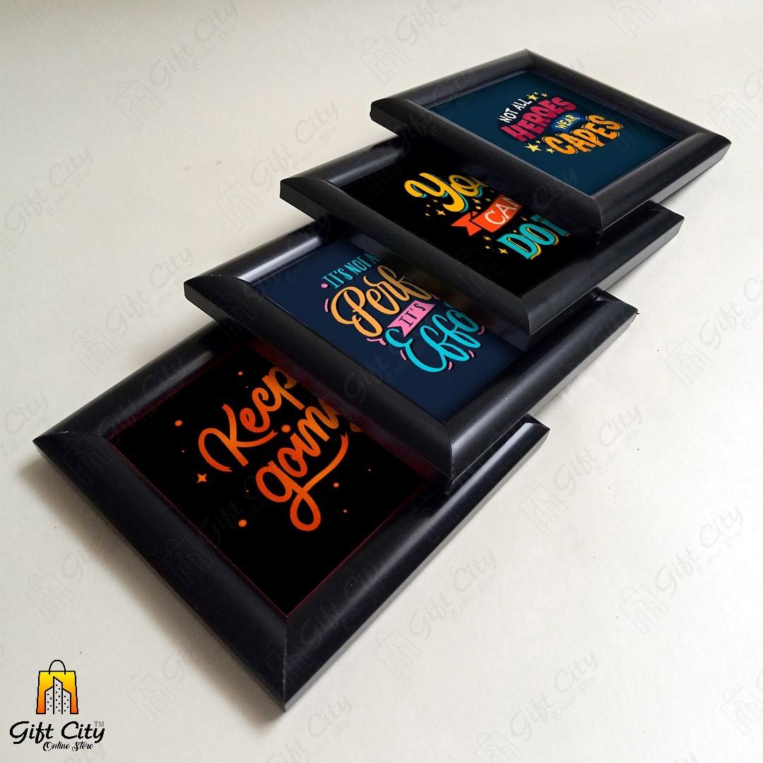 4 Inspiration Quote Frames, Wall Art Hangings Glass Frames - Gift City ...