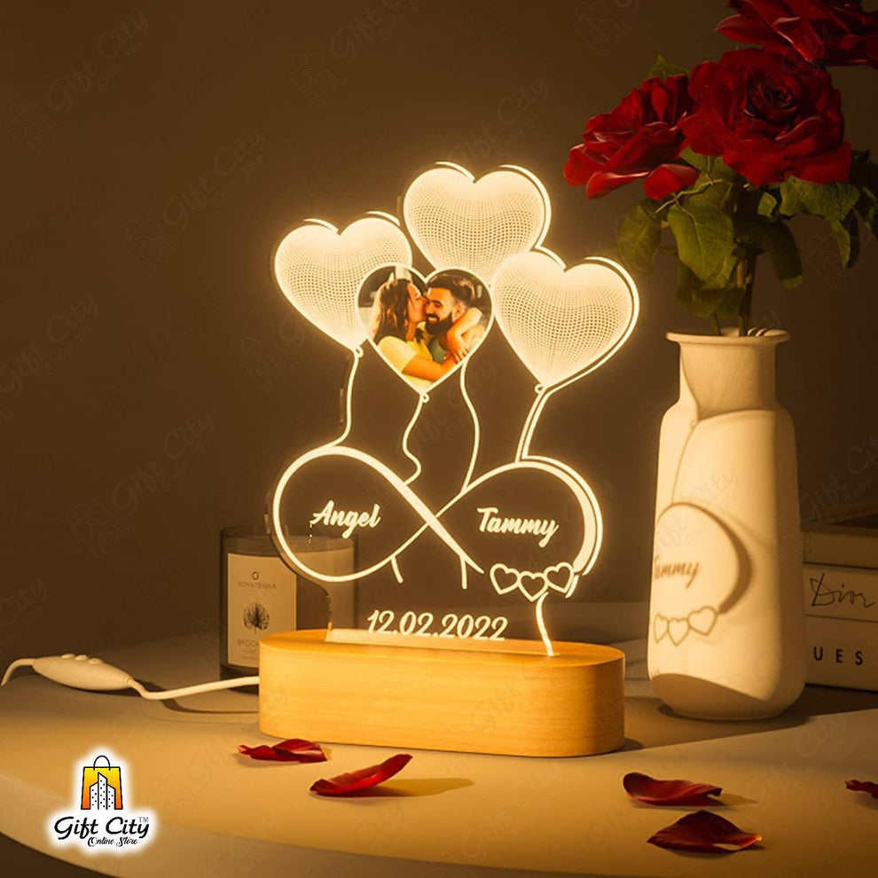 Customizable 3d illusion Acrylic Lamp, 3D Light Lamp Birthday Gift - C ...